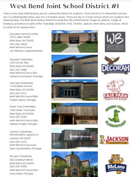 Calendars & Student/Family Handbook • Page - West Bend School District